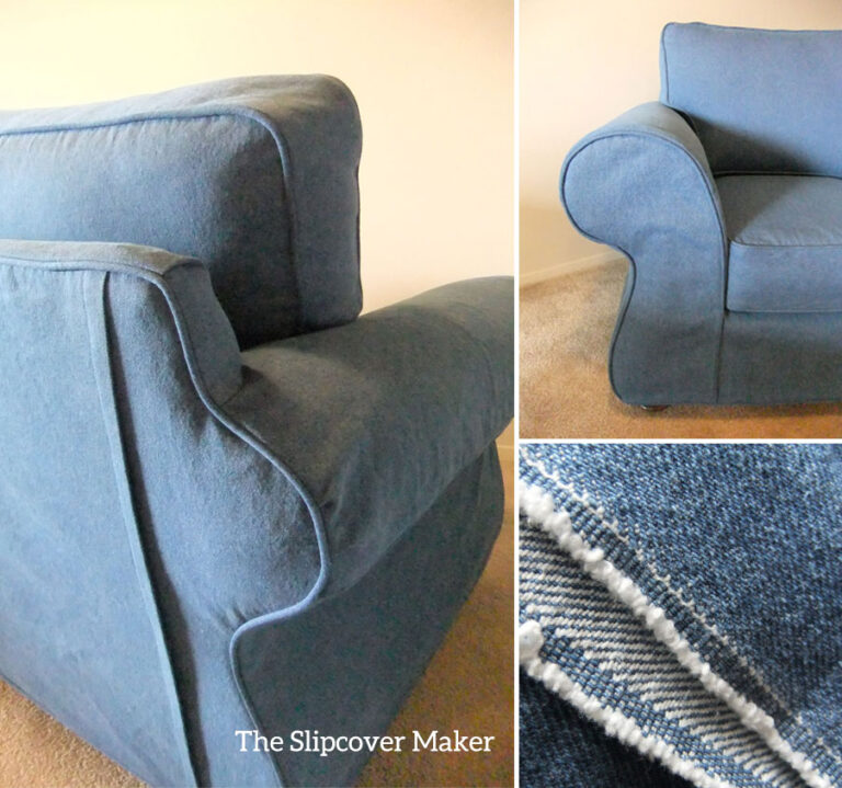 Indigo Denim Slipcover Ready for the Cottage
